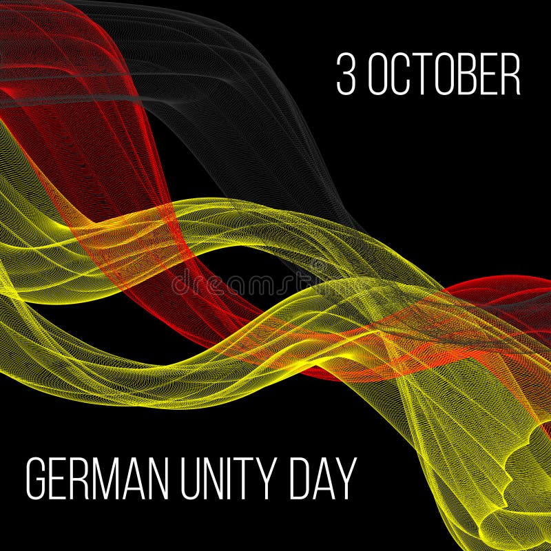 German Unity Day Card Concept. Stock Vector - Illustration of ...