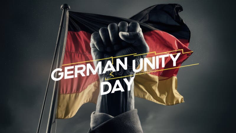 German Unity Day Celebration Post Stock Illustration - Illustration of ...