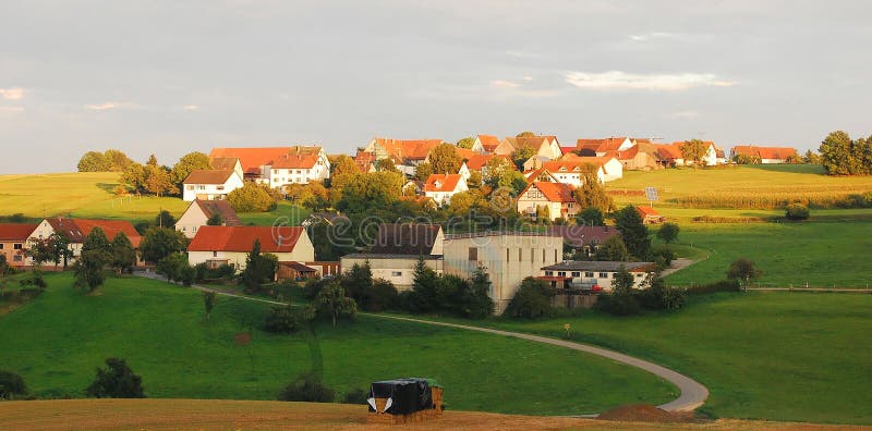 German Village stock image. Image of clouds, village, rows - 6461257