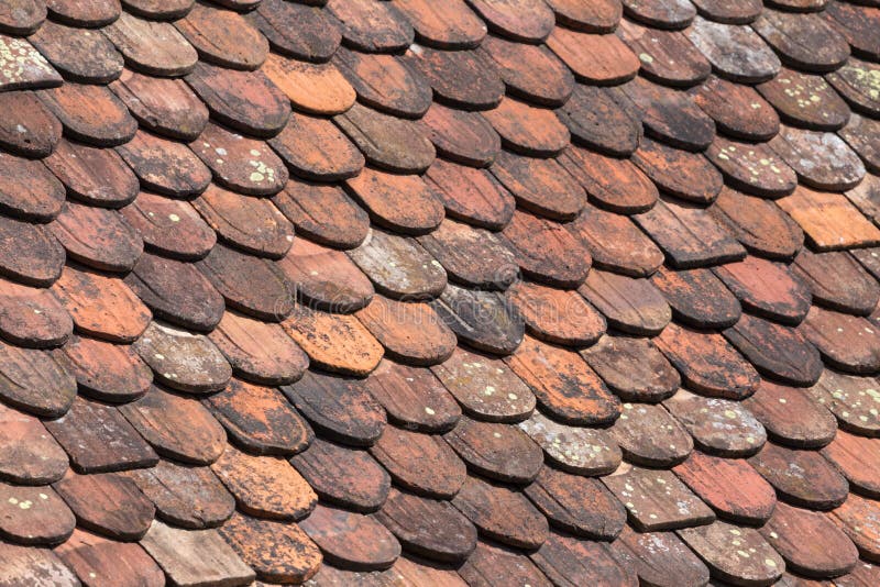 German Vintage Roof Tiles Background Stock Photo - Image of roof ...