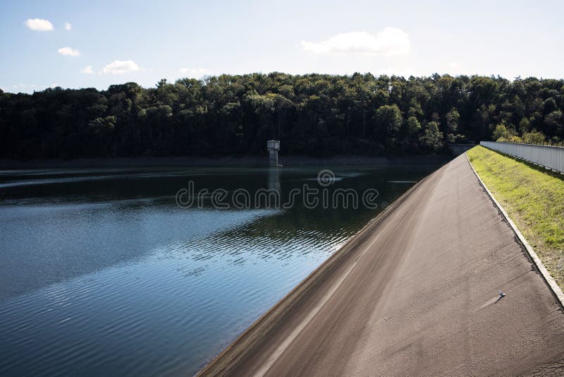 German Wahnbach Drinking Water Dam in Summer Stock Photo - Image of ...