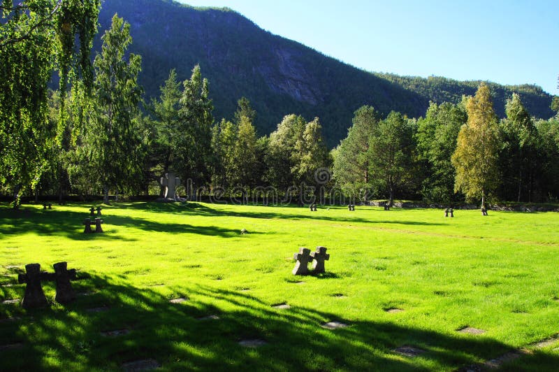 German War Cemetery Botn-Rognan, Norland County, Norway Stock Image ...