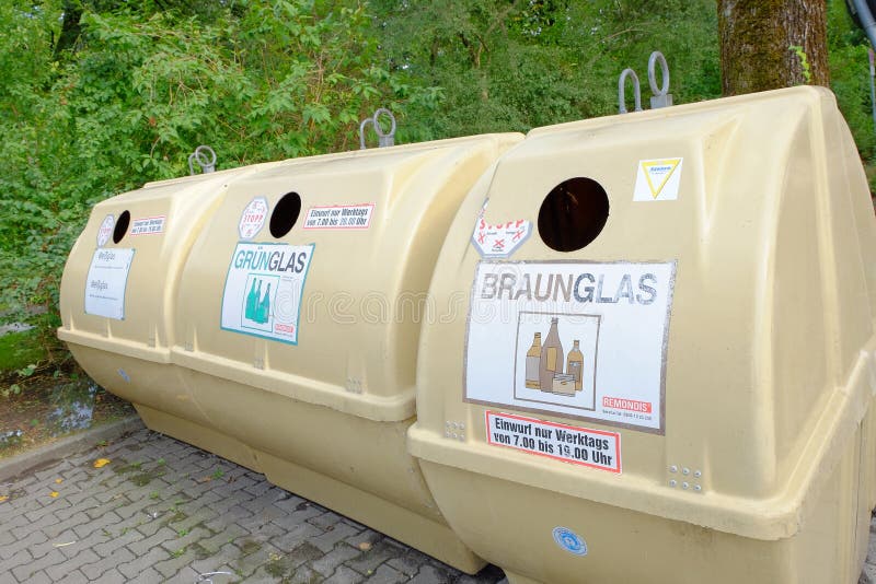 German Waste Glass Containers Editorial Photo - Image of copy, germany ...
