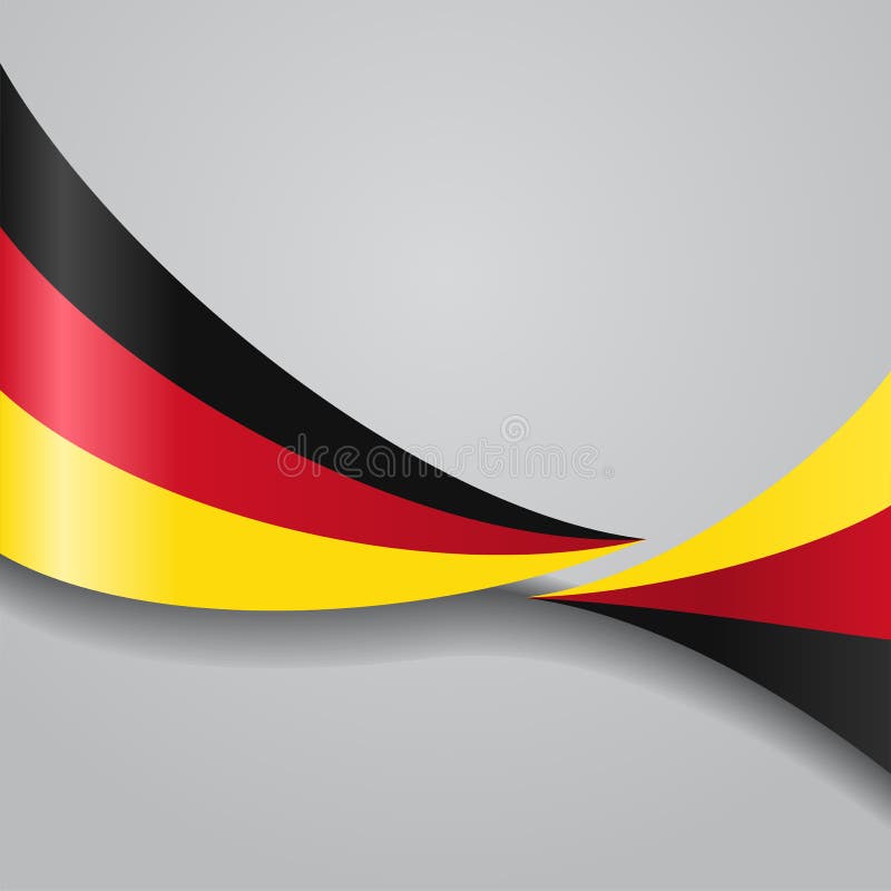 German Wavy Flag. Vector Illustration. Stock Vector - Illustration of ...