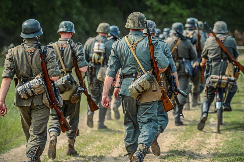 German Wehrmacht Soldiers March on the Eastern Front Editorial Stock ...