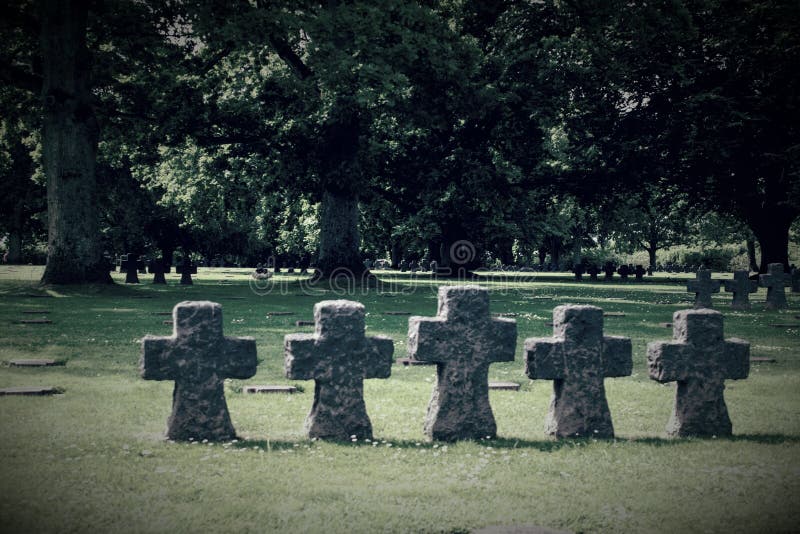 The German WW2 Cemetery in Normandy Editorial Stock Image - Image of ...