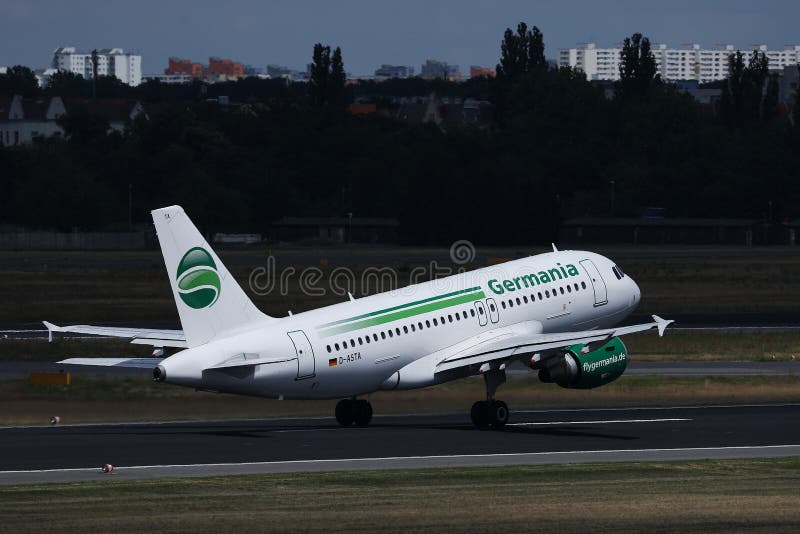 Germania Jet Plane Taking Off from Runway Editorial Stock Image - Image ...