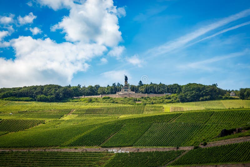The Germania Statue at the Niederwald Monument Stock Photo - Image of ...