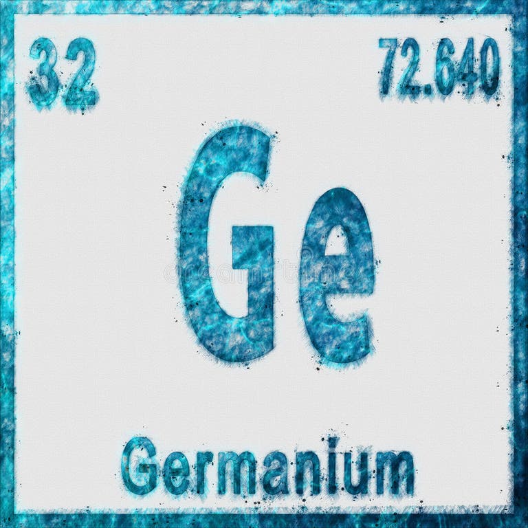 Germanium Chemical Element Blue on White Stock Illustration ...