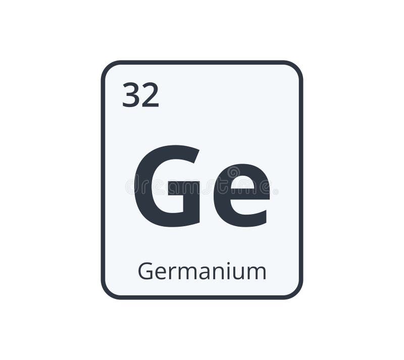 Germanium Chemical Element Graphic for Science Designs. Stock Vector ...