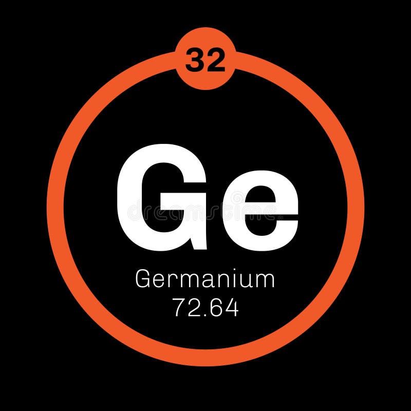 Germanium chemical element stock vector. Illustration of square - 83097853