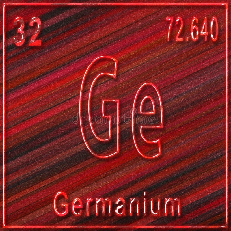 Germanium Ge Chemical Element. Germanium Sign with Atomic Number ...