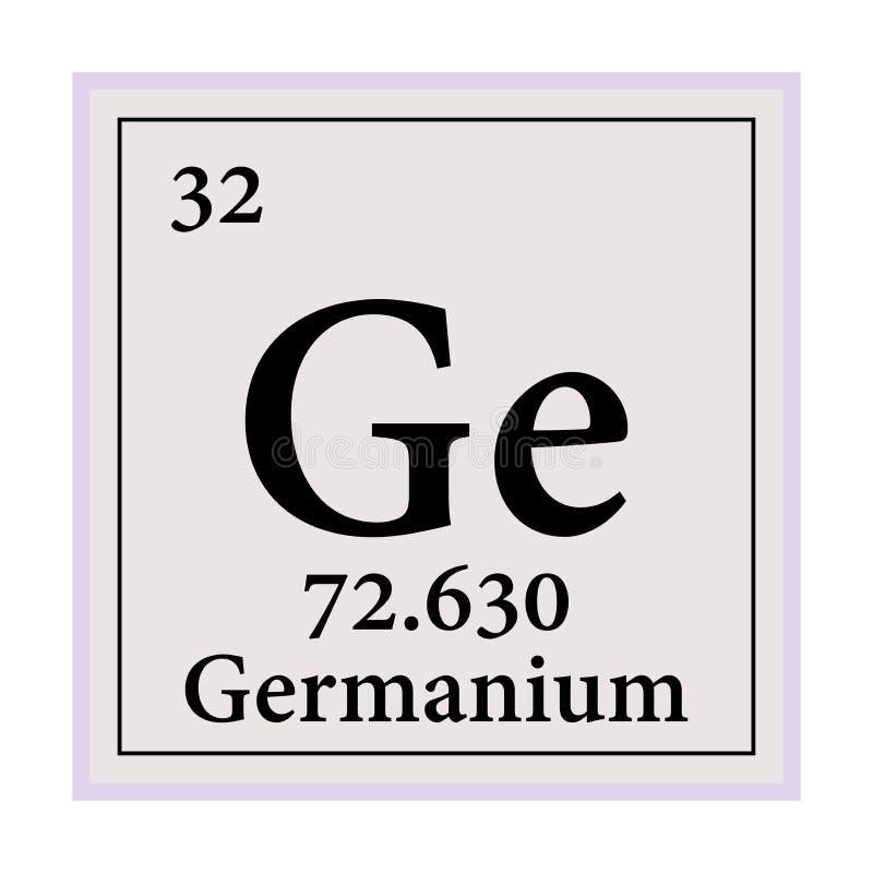Germanium Periodic Table of the Elements Vector Illustration Eps 10 ...
