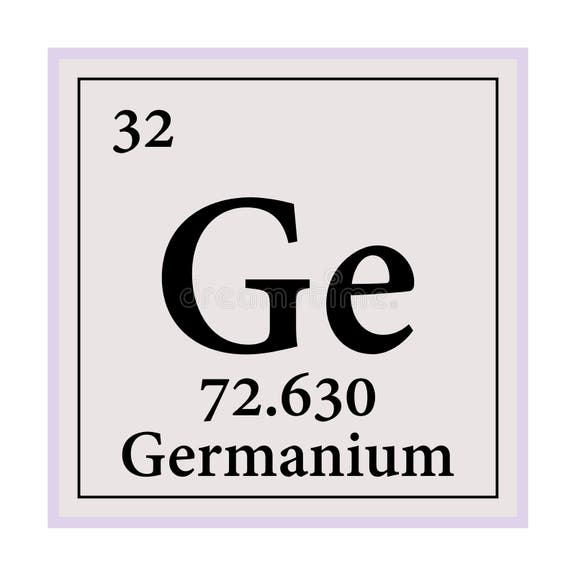 Germanium Periodic Table of the Elements Vector Illustration Eps 10 ...