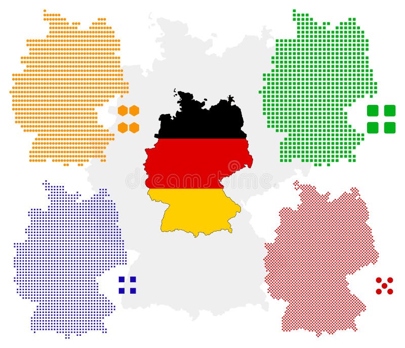 Layered Editable Vector Illustration Country Map of Germany Stock ...