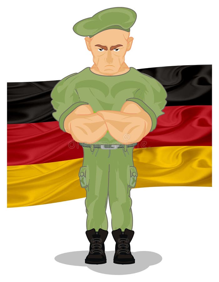 Germany and army stock illustration. Illustration of cartoon - 140311815