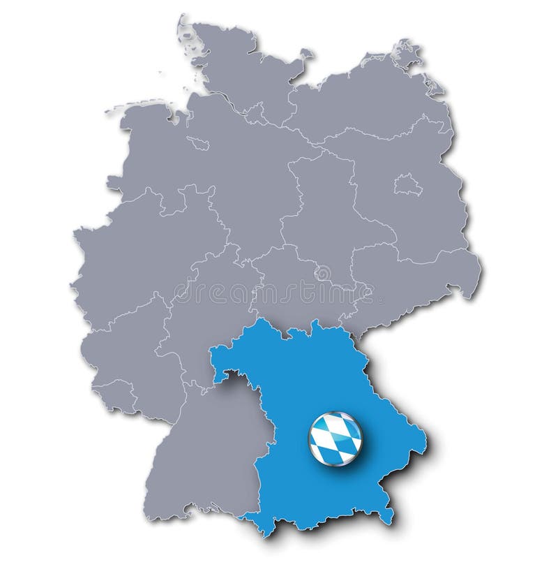 Germany and Bavaria stock illustration. Illustration of border - 89629987