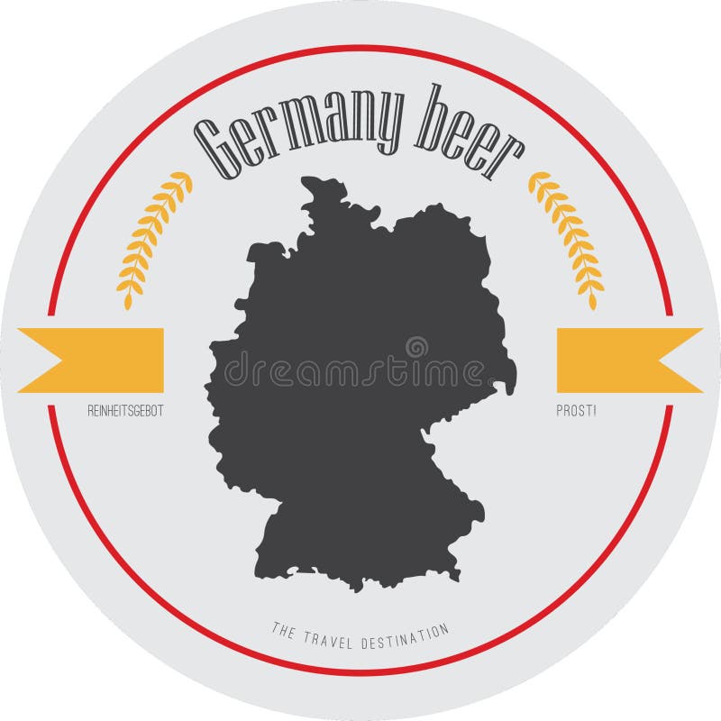 Germany beer label design stock vector. Illustration of alcohol - 182811693