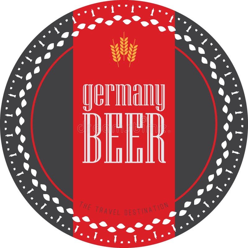 Germany beer label design stock vector. Illustration of country - 182811963