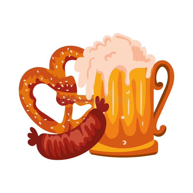 Germany beer and snacks stock vector. Illustration of bavaria - 297355170