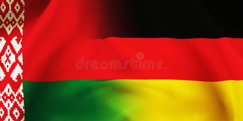 German,Belarusian Flag Together.Germany,Belarus Waving Flag Background ...