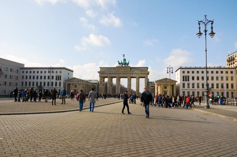 Germany. Brandenburg Gate in Berlin. February 16, 2018 Editorial Stock ...