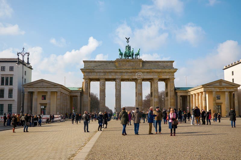 Germany. Brandenburg Gate in Berlin. February 16, 2018 Editorial Image ...