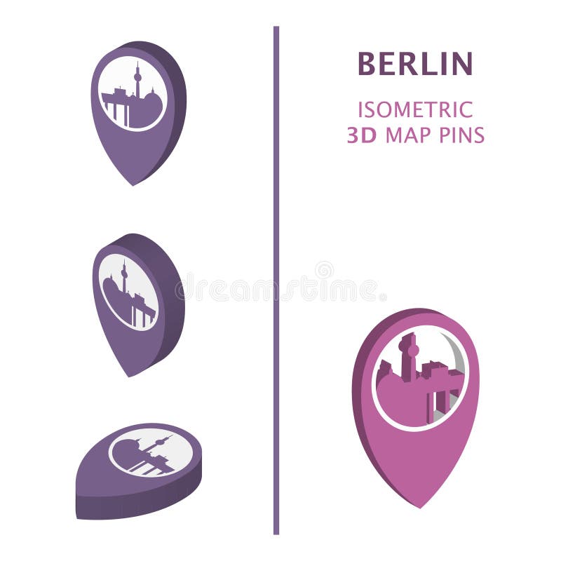 Germany Berlin 3D Vector Logo Stock Vector - Illustration of point ...