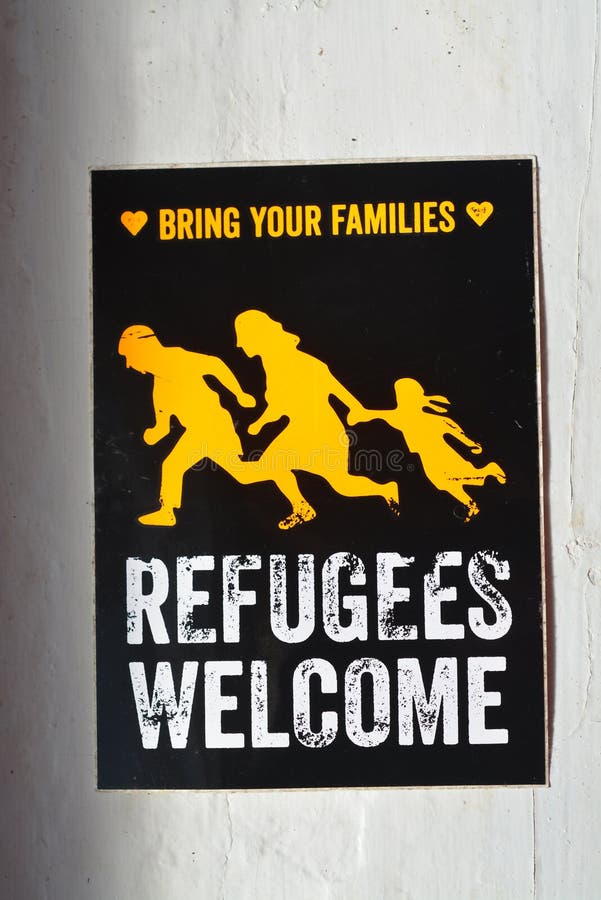 Germany, Berlin, March 11 : Poster Refugees Welcome Editorial Photo ...