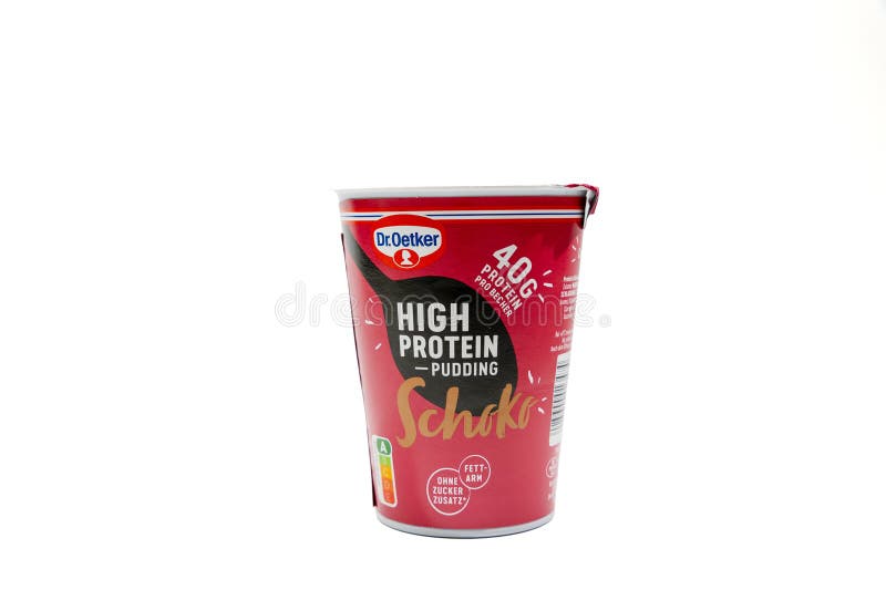 Germany Berlin September 2, 2024. a Red Container of High Protein ...