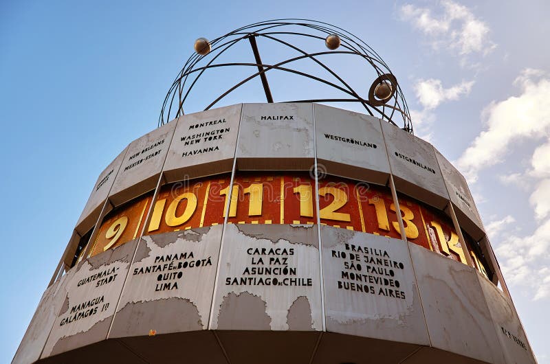 Germany. Berlin World Clock on Alexanderplatz Square. February 16, 2018 ...