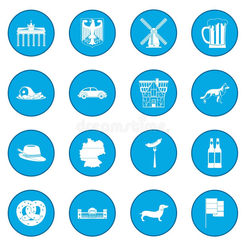 Germany black icon blue stock vector. Illustration of berliner - 93050491