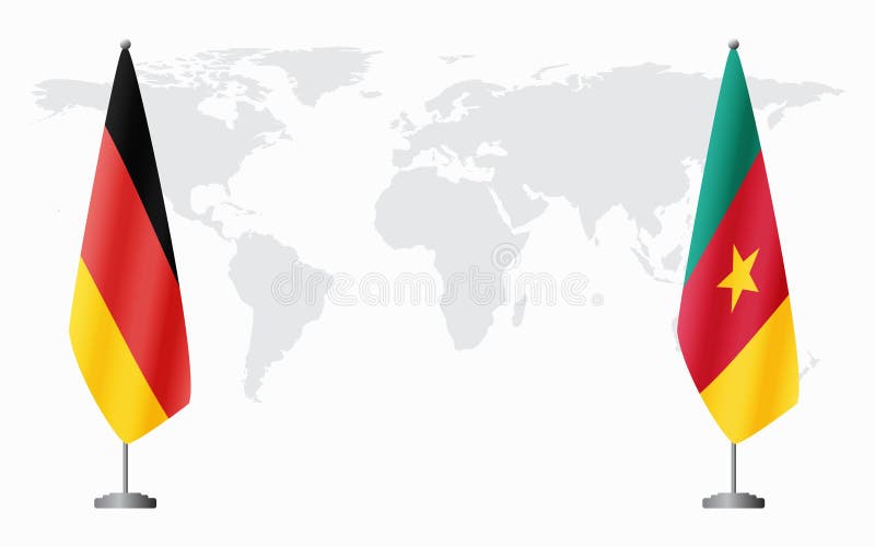 Germany and Cameroon Flags for Official Meeting Stock Vector ...