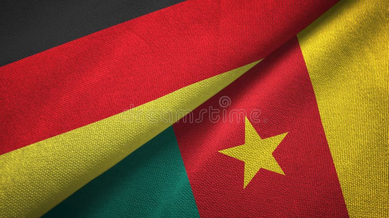 Germany Vs Cameroon Smoke Flags Placed Side by Side. German and Stock ...