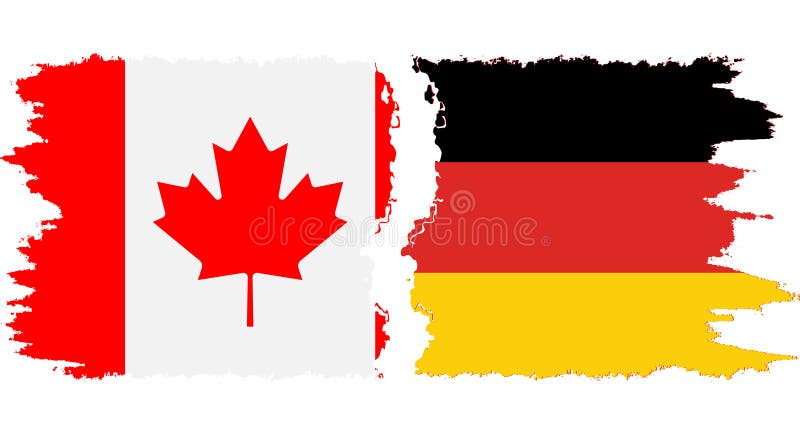 Germany and Canada Grunge Flags Connection Vector Stock Vector ...