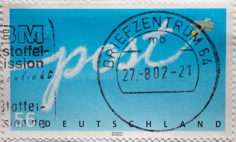 GERMANY - CIRCA 2002 : a Postage Stamp from Germany, Showing the Word ...
