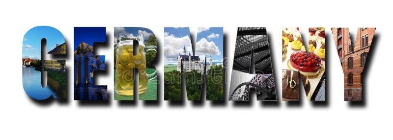 Landmark Collage of Germany Stock Image - Image of landmark, river ...