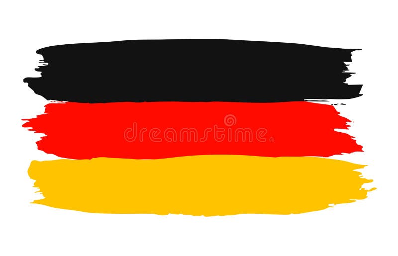 Germany Colorful Brush Strokes Painted Flag - Vector Stock Vector ...