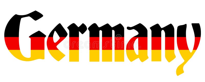 Germany Country Flag Text Illustration Stock Vector - Illustration of ...