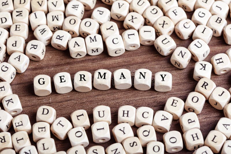 Germany, Country Name in Letter Dices Stock Photo - Image of name ...