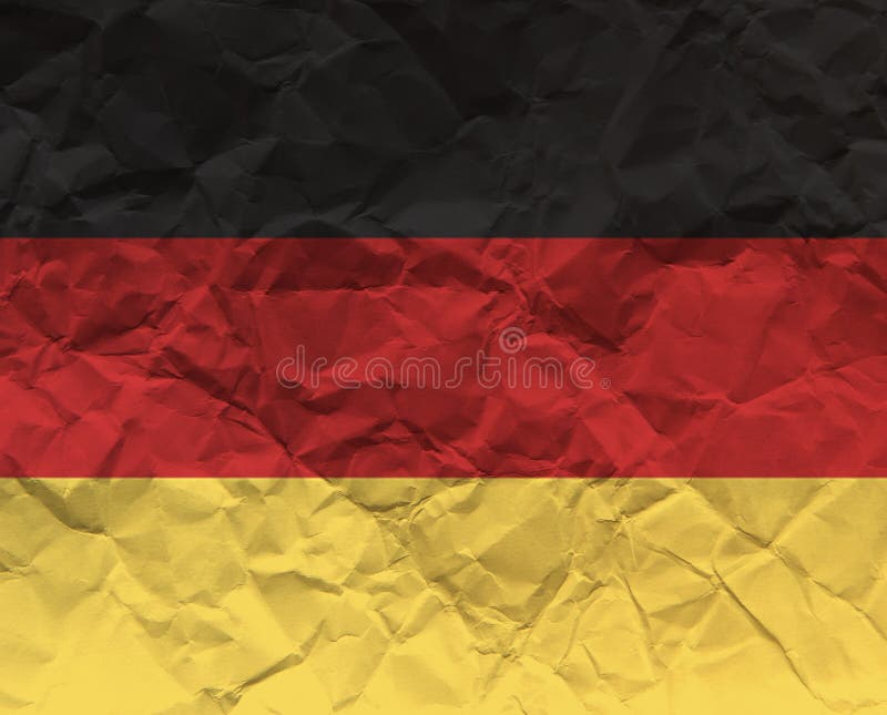 Germany Crumpled Paper Textured Flag - Stock Image - Image of contrast ...
