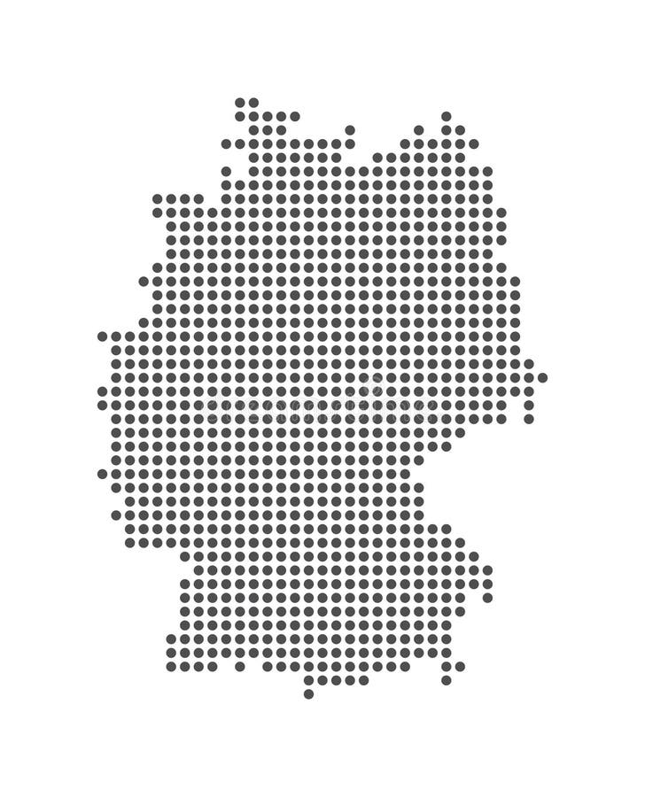 Germany - Dotted Map. Map Formed by Dots Stock Illustration ...