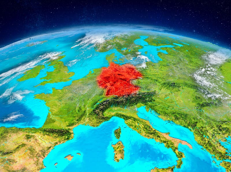 Germany on Earth stock image. Image of globe, europe - 106995547