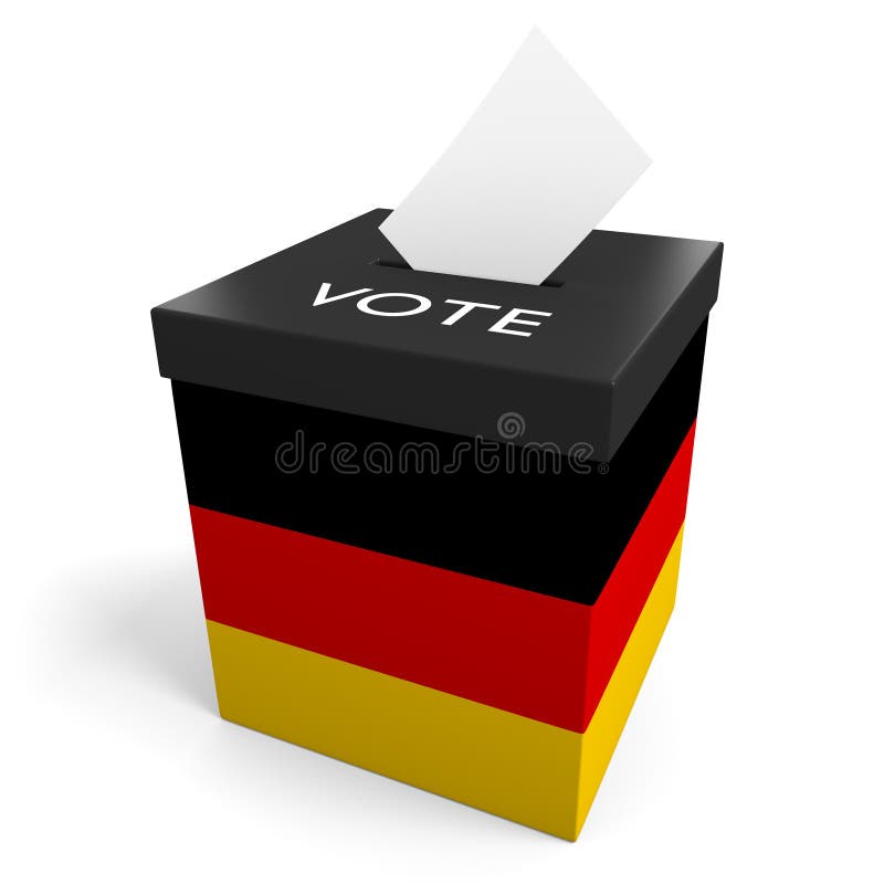 Germany Election Ballot Box for Collecting Votes Stock Illustration ...