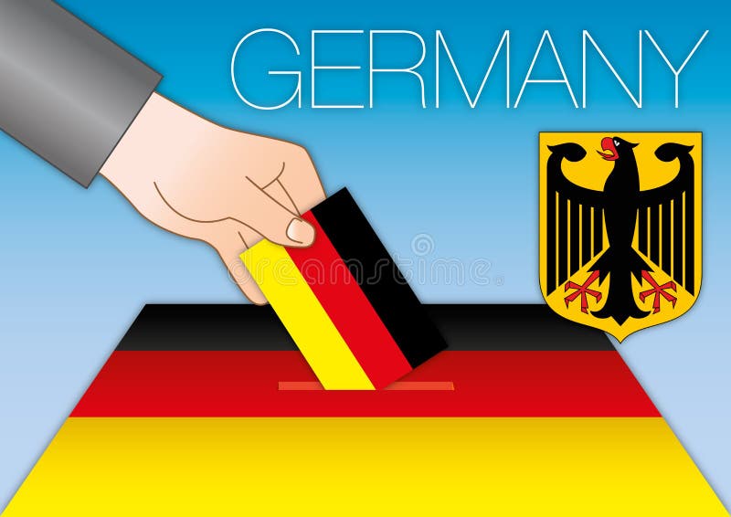 Germany, Elections, Ballot Box with Flags Stock Vector - Illustration ...