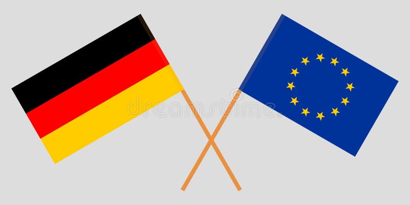 Germany and EU. the German and European Union Flags. Official Colors ...