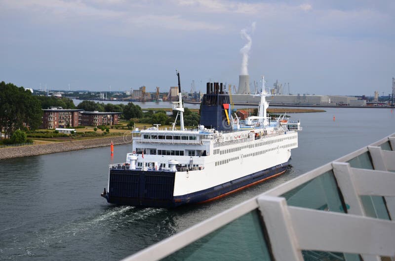 In Germany, ferry views stock photo. Image of cold, vivid - 46299756