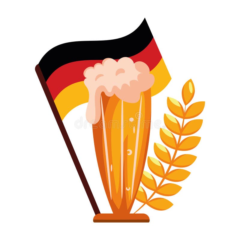 Germany flag and beer stock vector. Illustration of brewery - 297355125