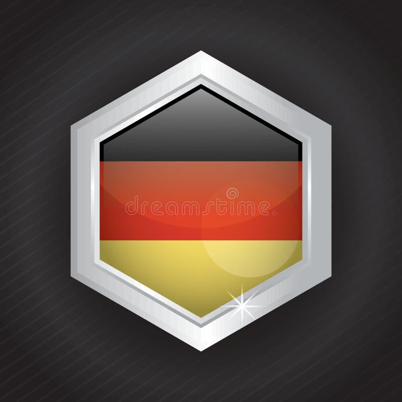 Germany Flag Button Design. Vector Illustration Decorative Design Stock ...