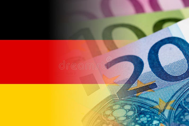 Germany Flag with Euro Banknotes Stock Illustration - Illustration of ...